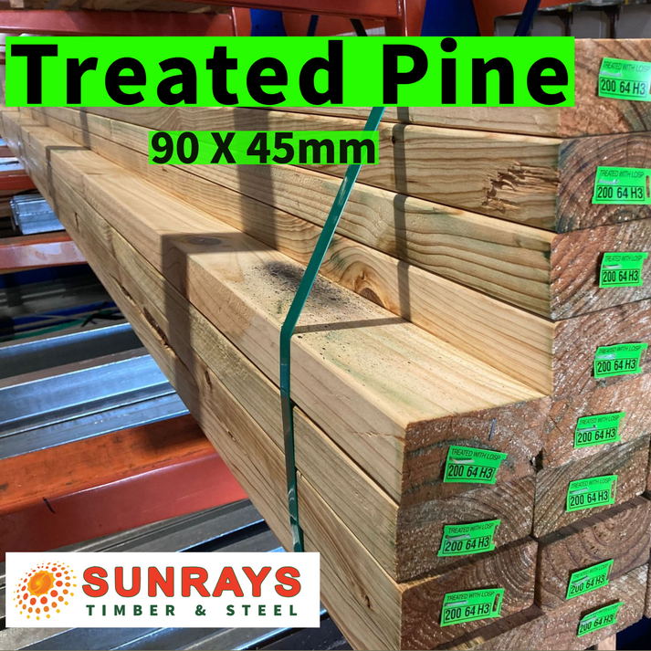 Treated Pine - 90 x 45 mm – Sunrays Timber & Steel